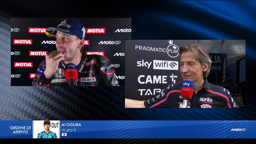 I complimenti di Rivola a Bezzecchi per il 2° posto