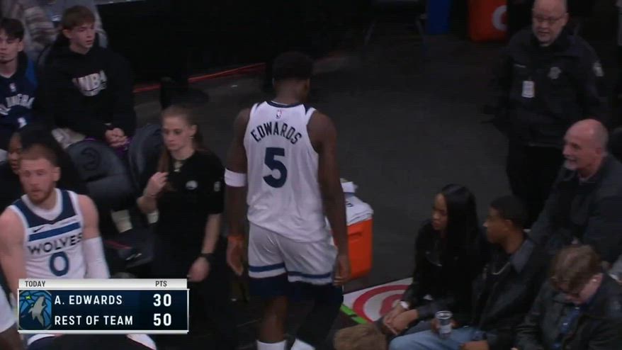 NBA, Anthony Edwards va in spogliatoio prima della fine | Video Sky